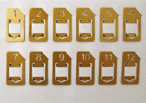Brass Number Clips - Design Crush