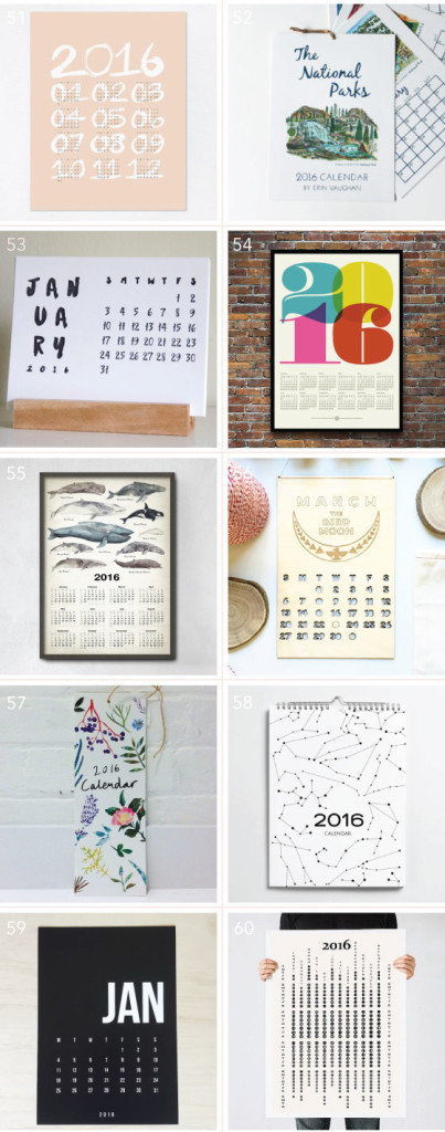Mega 2016 Planner + Calendar Roundup - Design Crush